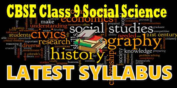 CBSE Class 9 Social Science New Syllabus 2018 19 MyCBSEguide
